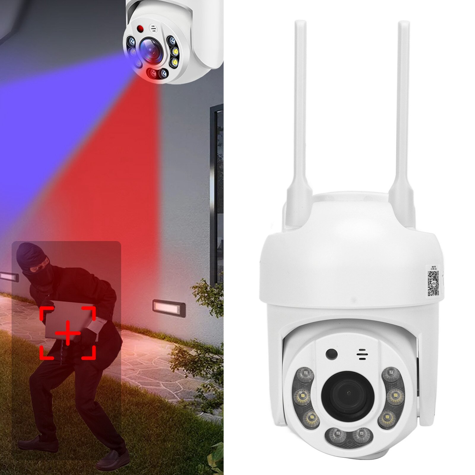 5G Dual Band Wifi Camera C21‑5G 100‑240V, Video Resolution 1280x720P, Picture Element 100W, Frame Rate 25fps, Head Shaking Range 355 Degrees Left And Right 95 Degrees Up and Down, Wifi Frequency Range 5GHZ, Waterproof Grade IP66, Color As Pictures Shown,