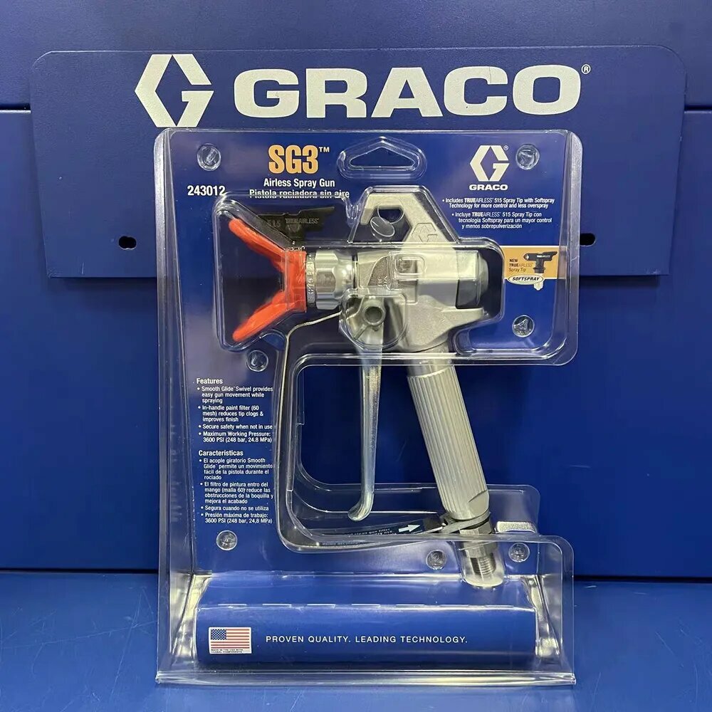 KNOW EASY-Пистолет graco contractor pc покрасочный SG3 243012+Есть Сопла 515
