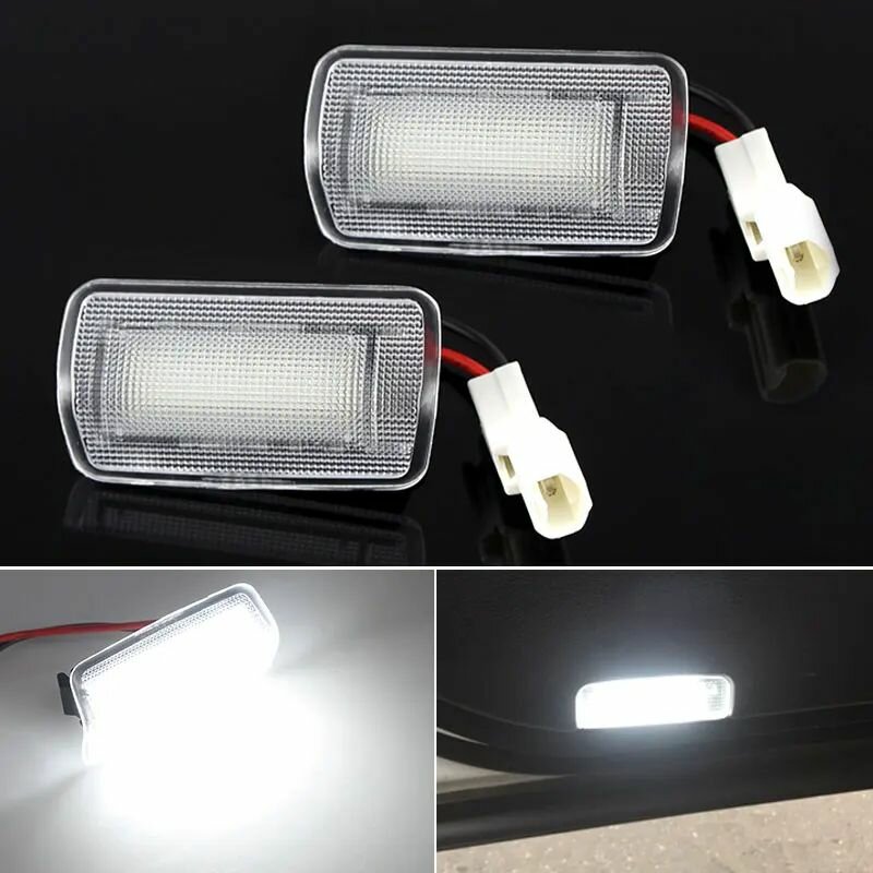 2 шт Светодиодная подсветка дверей в пространстве для ног для Toyota Land Cruiser Camry Sienna Avalon Tundra Venza Highlander 4Runner Mirai Prius GT86