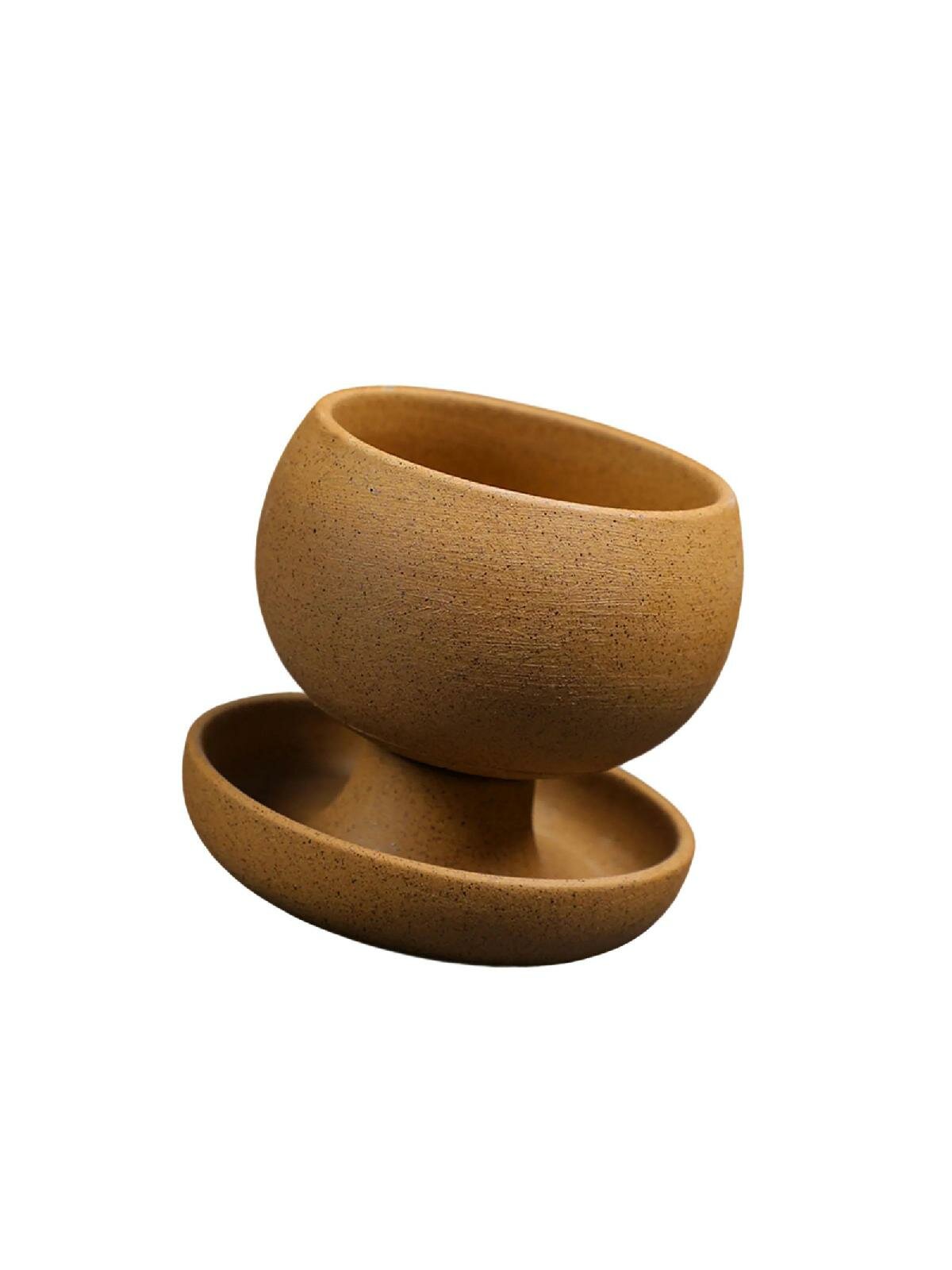 Круглая керамическая кружка с нескользящим дном, креативная круглая кружка для воды, кружка для питья, чашка для подарков и напитков