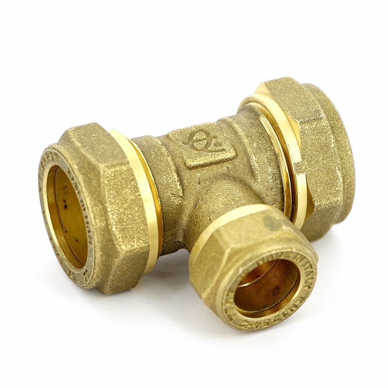 Тройник 22 х 15 х 22 обжим TIEMME