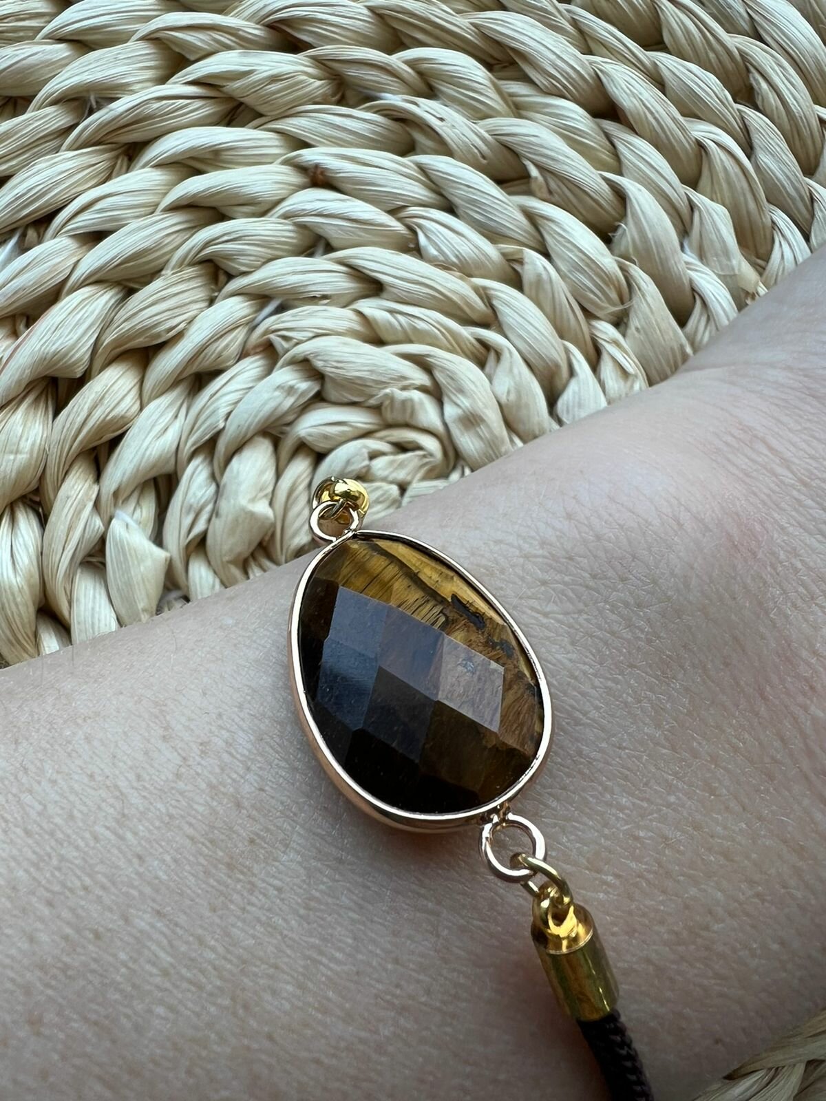 Браслет, тигровый глаз