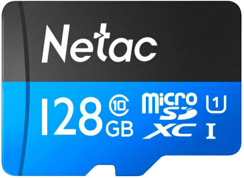 Карта памяти NeTac P500 Standard MicroSDXC 128GB U1/C10 up to 80MB/s, retail pack card only