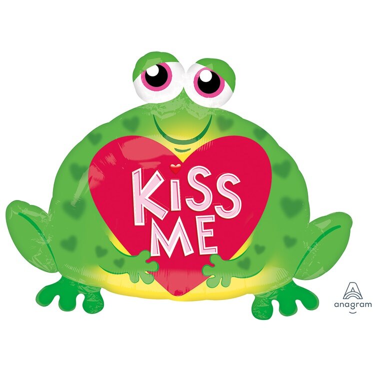 Воздушный шарик Anagram фигура, лягушка с сердцем, Kiss Me