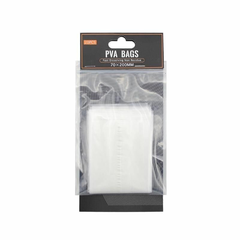 20 шт. Быстрорастворимые ПВА мешки для рыбалки, 70x200 мм