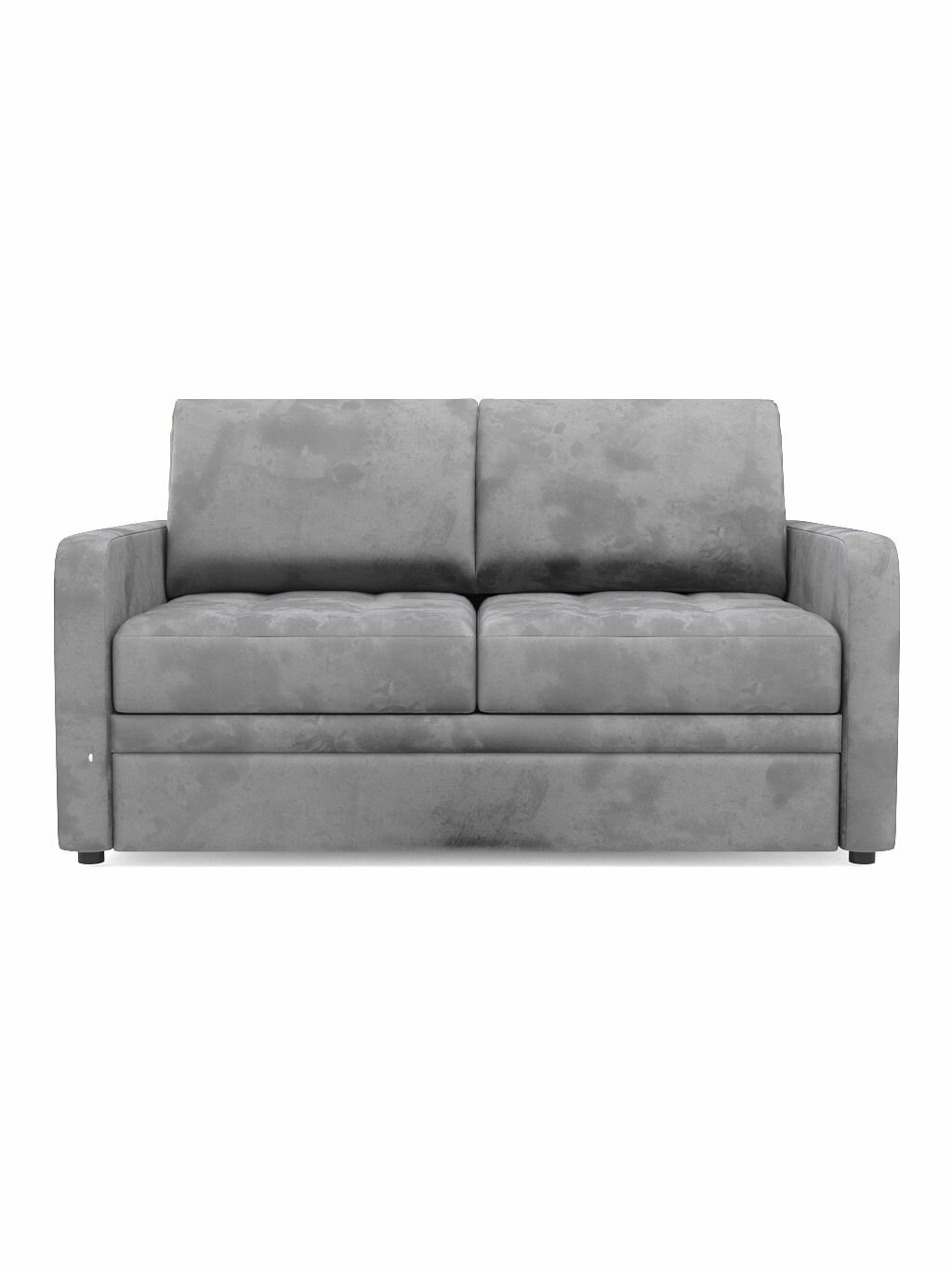 Диван-кровать раскладной PUSHE Бруно 130, велюр, серый Nebby 316