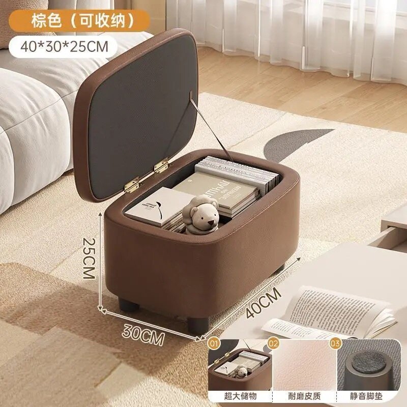 Пуф, Искусственная кожа, 30х40х25 см