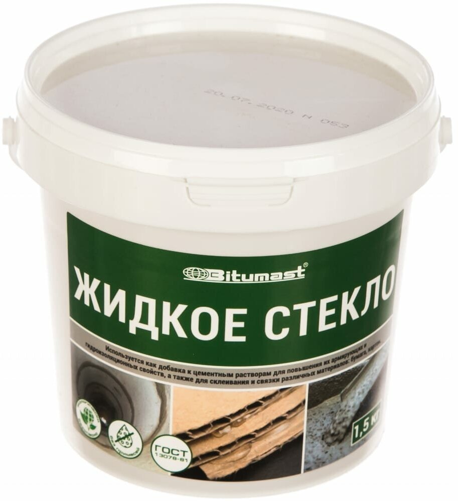Жидкое стекло 1.5 кг Bitumast 4607952900530