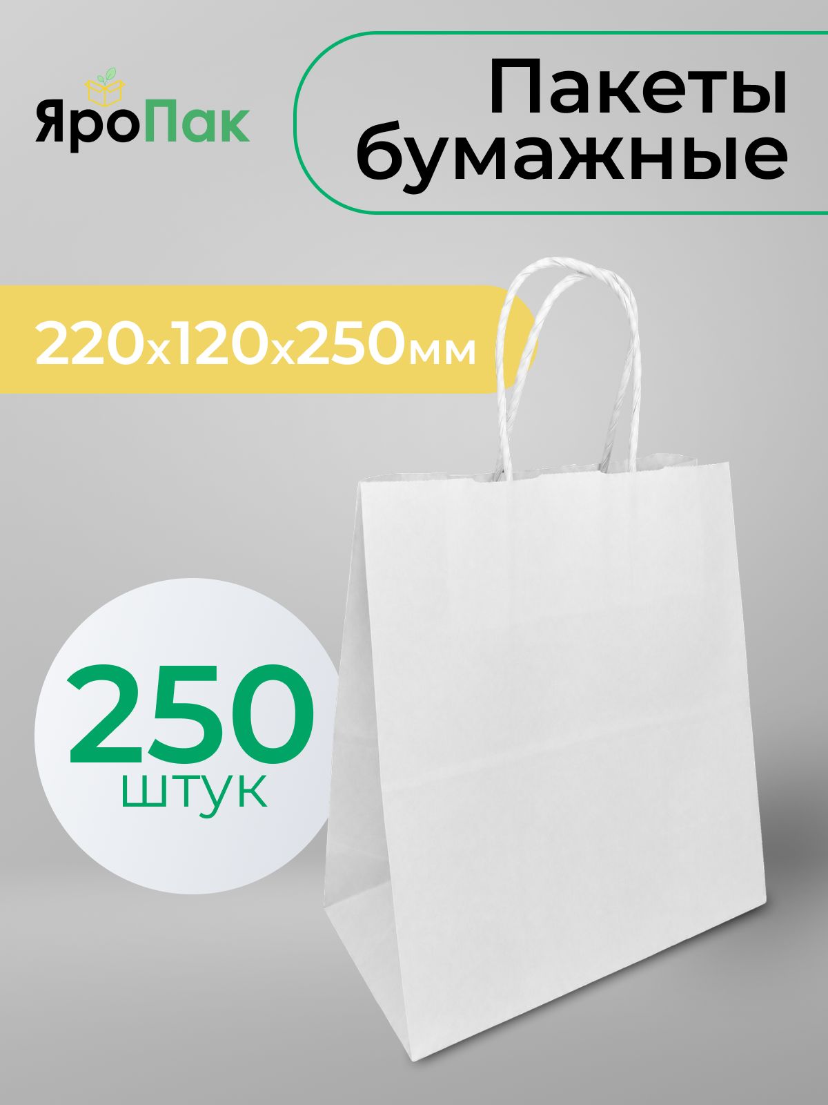 Пакет из бумаги 220х120х250