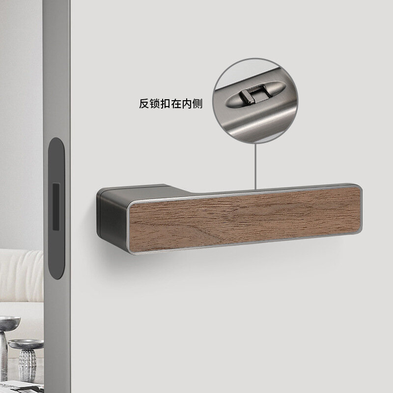 Минималистичный магнитный бесшумный экологичный дверной замок, дверной замок для спальни, интегрированный замок, дверной замок для внутреннего помещения, комплект дверного замка for the bathroom