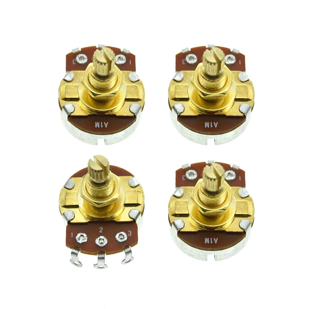 Dopro Потенциометры для гитары/баса 24мм Audio Taper A1Meg