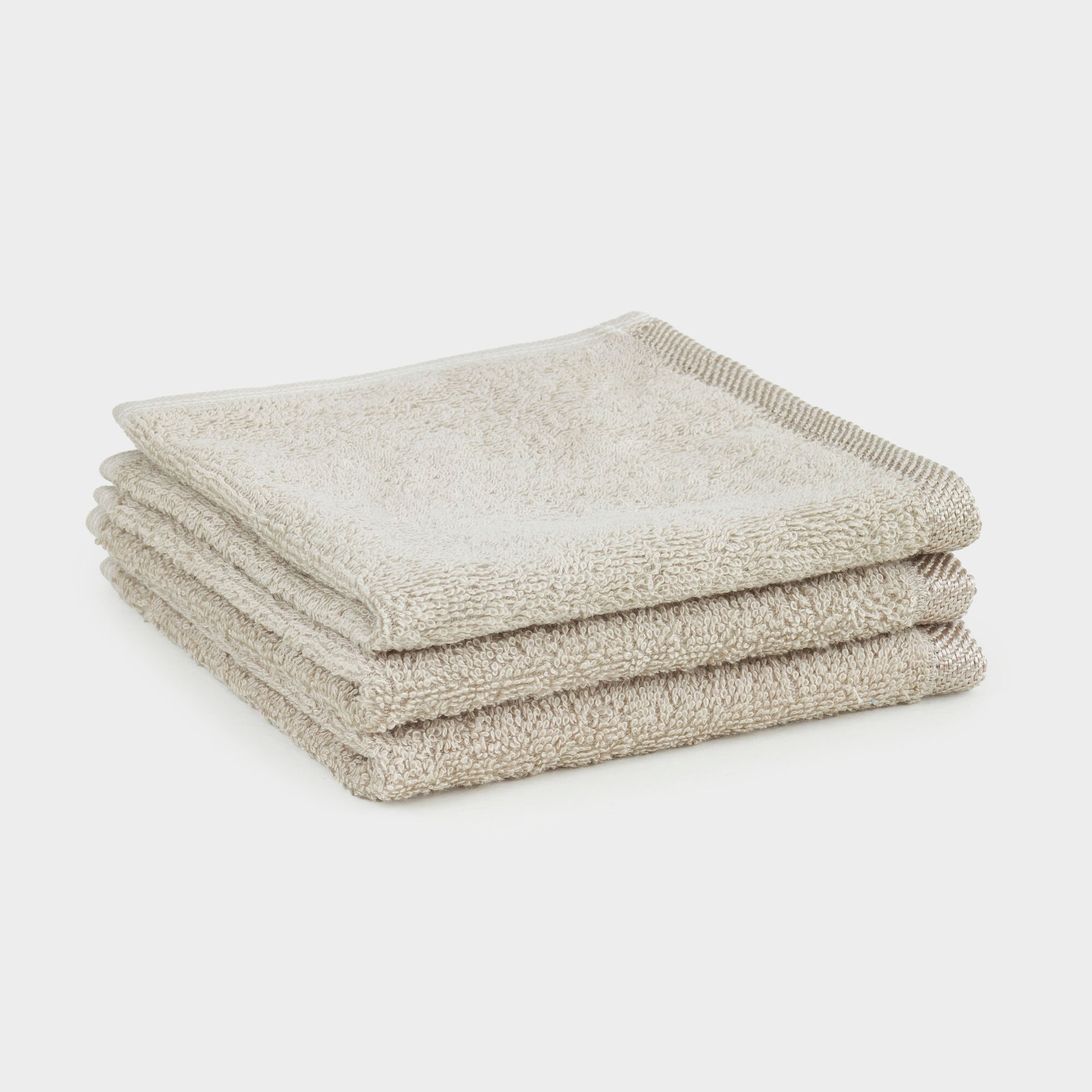 Полотенце, 30х30 см, 3 шт, хлопок, бежевое, Wellness, Kuchenland