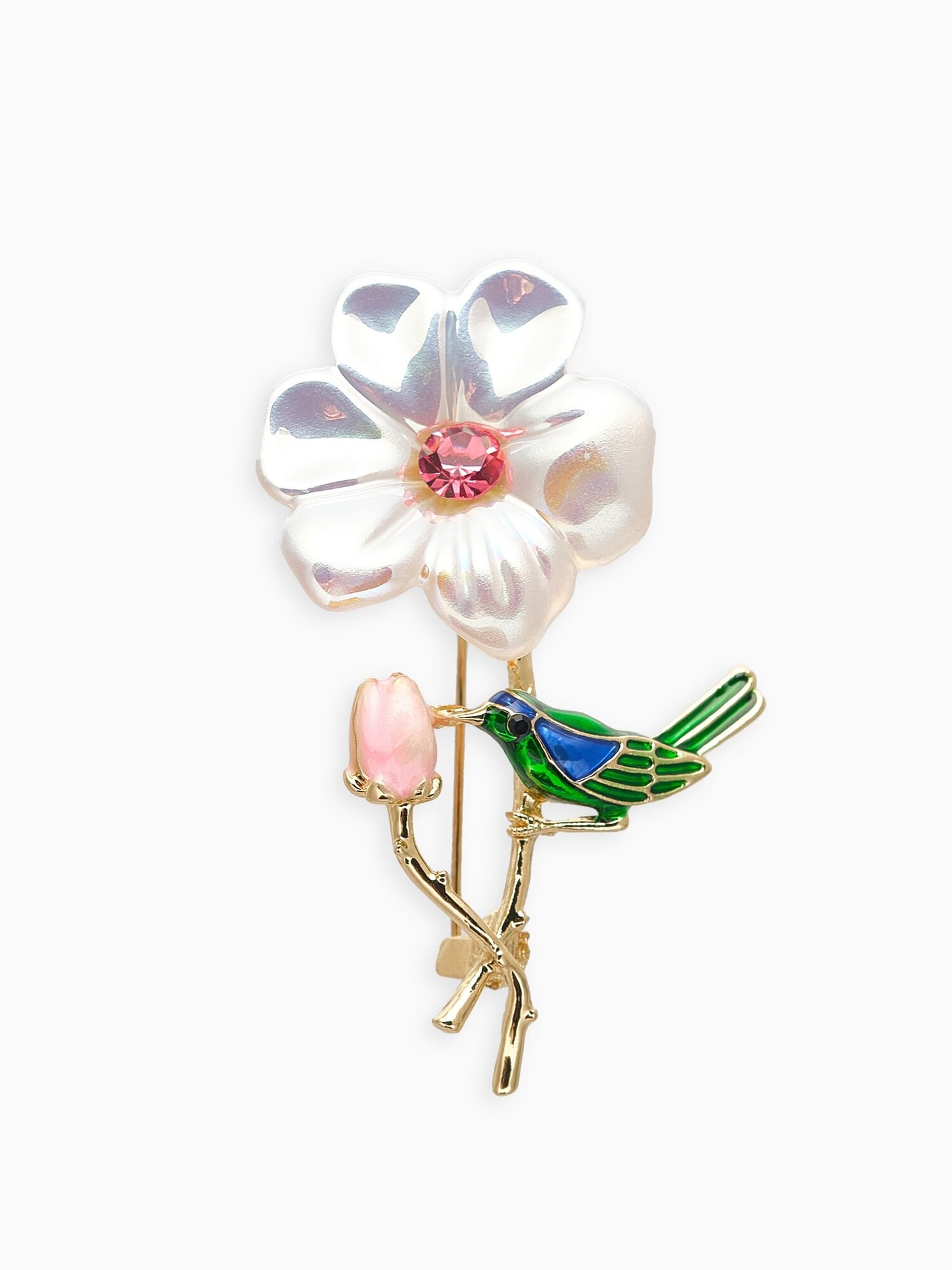 Брошь, стразы, эмаль