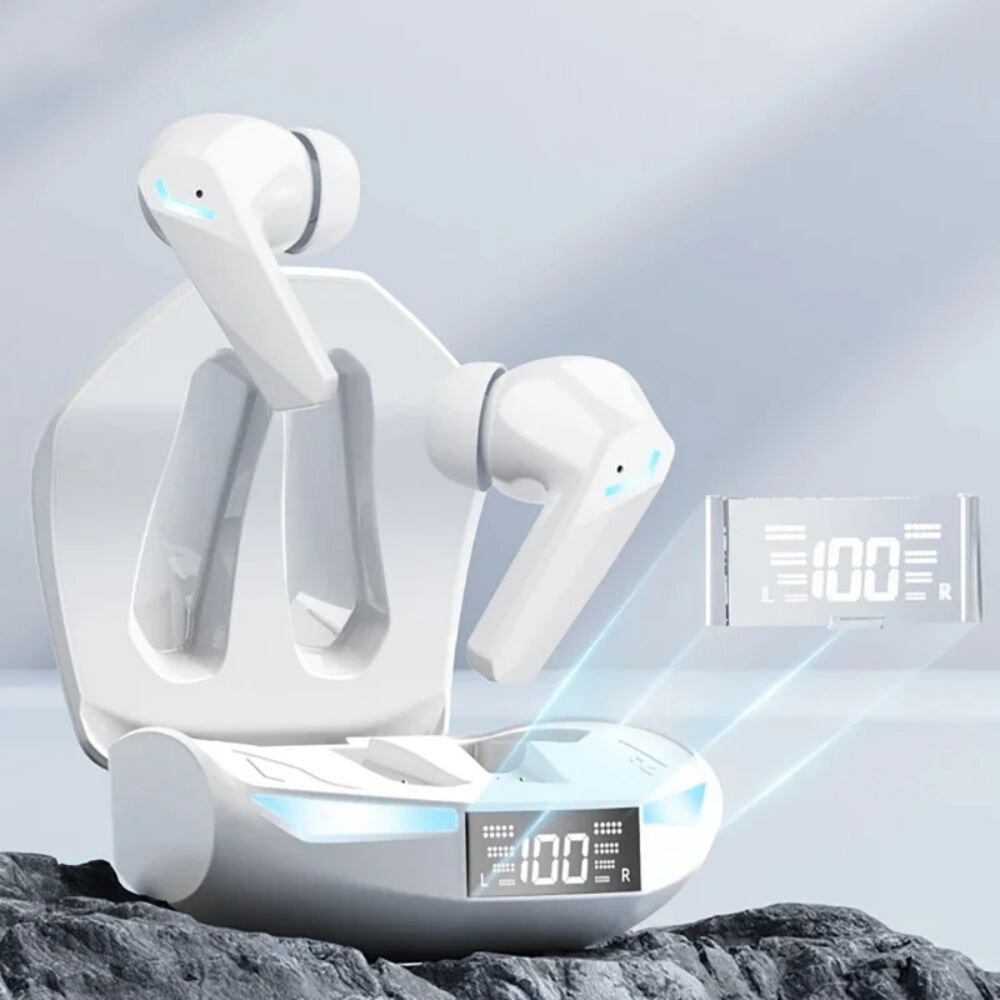 Наушники XT53 TWS Bluetooth 5.4, игровая гарнитура Hi-Fi Surround Sports со светодиодным дисплеем и внутриканальным дизайном. Новые.