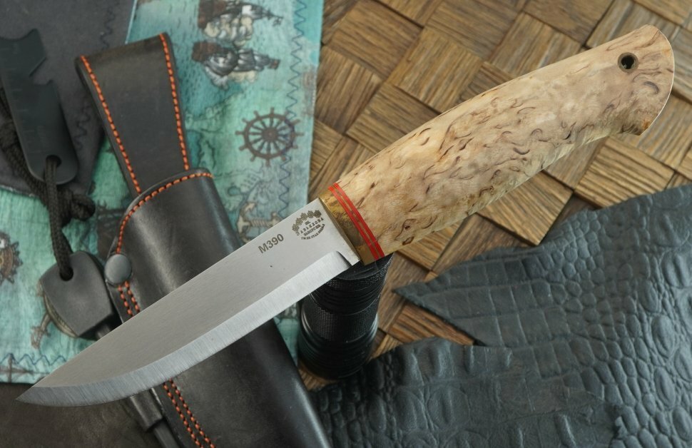 Товарищество Завьялова нож Берси Н-147 (М390, стабилизированное дерево)