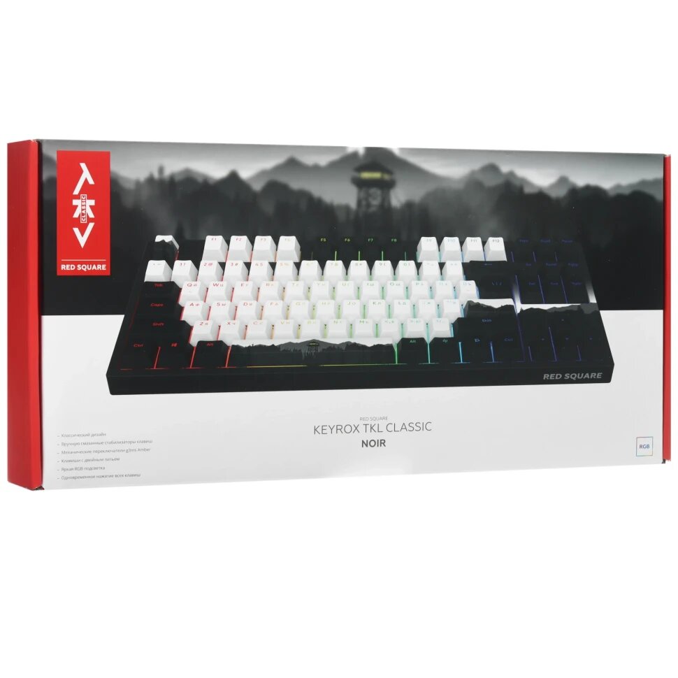 Клавиатура проводная Red Square Keyrox TKL Classic Noir, черный, белый