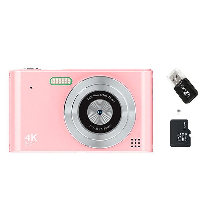 Цифровая камера унисекс HEY CAT'S DIARY 5930399, Pink camera + 32G memory card + USB card reader