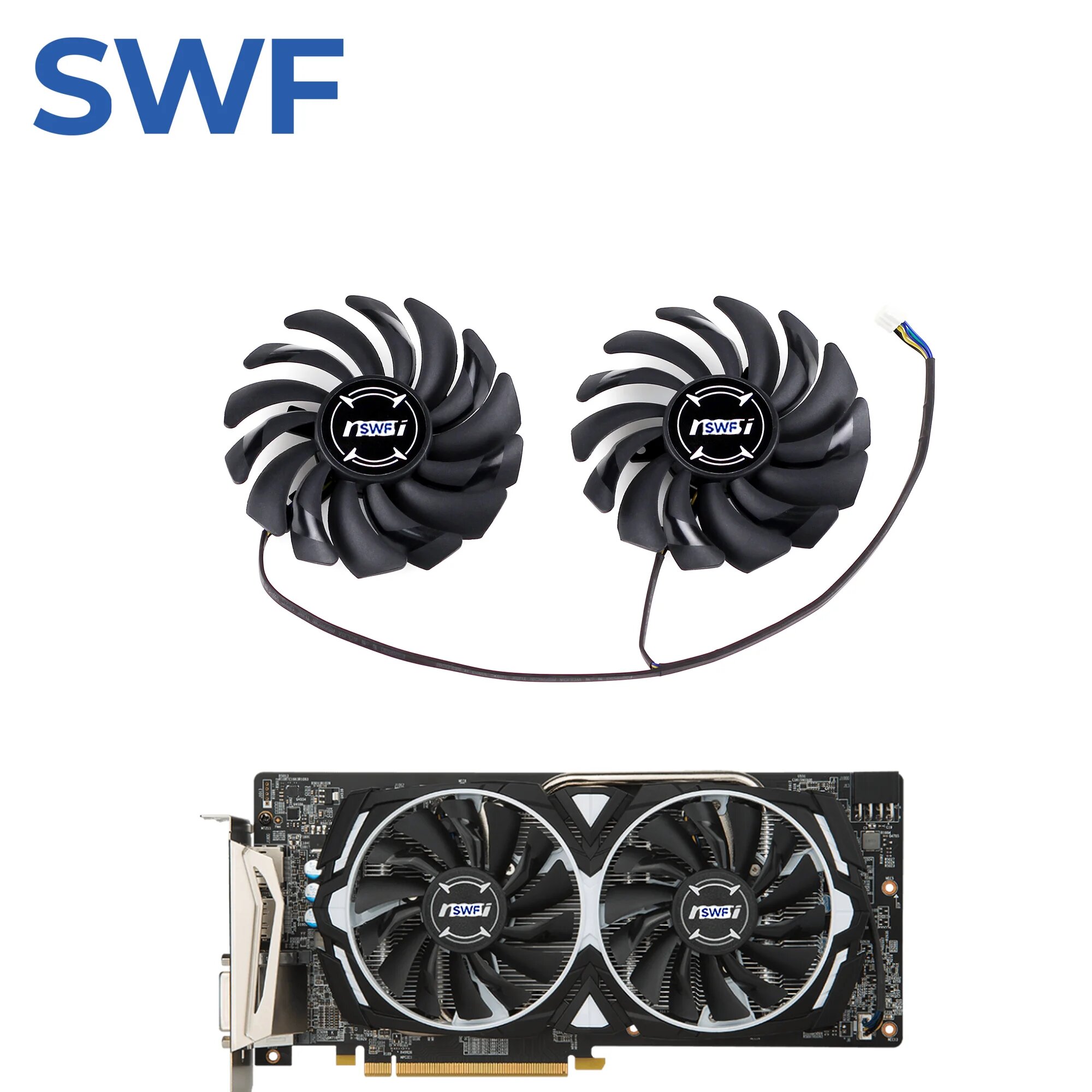2 х охладительный вентилятор PLD09210S12HH для видеокарты MSI