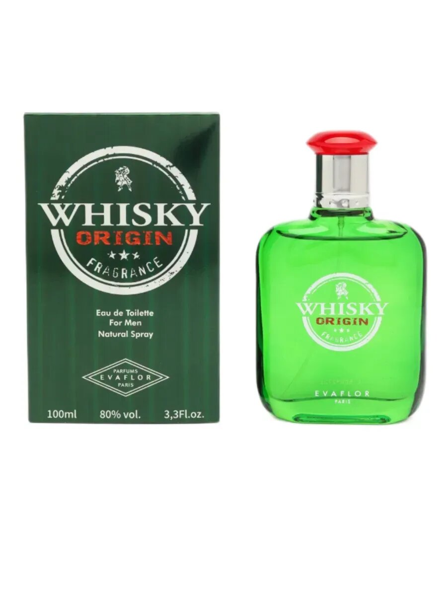 Evaflor Туалетная вода для мужчин Whisky Origin, древесно-цитрусовая, 100мл