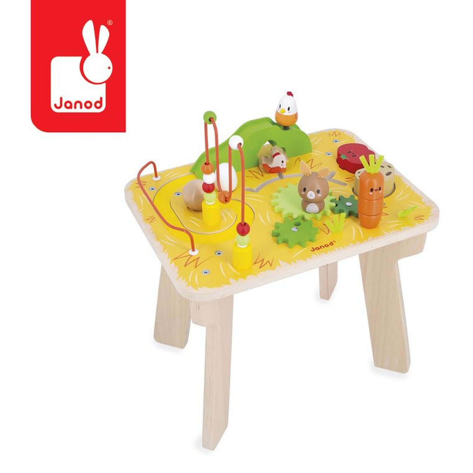 Развивающая игра Janod - Многофункциональный игровой столик, 40 x 30 x 50 см - Янод J03321