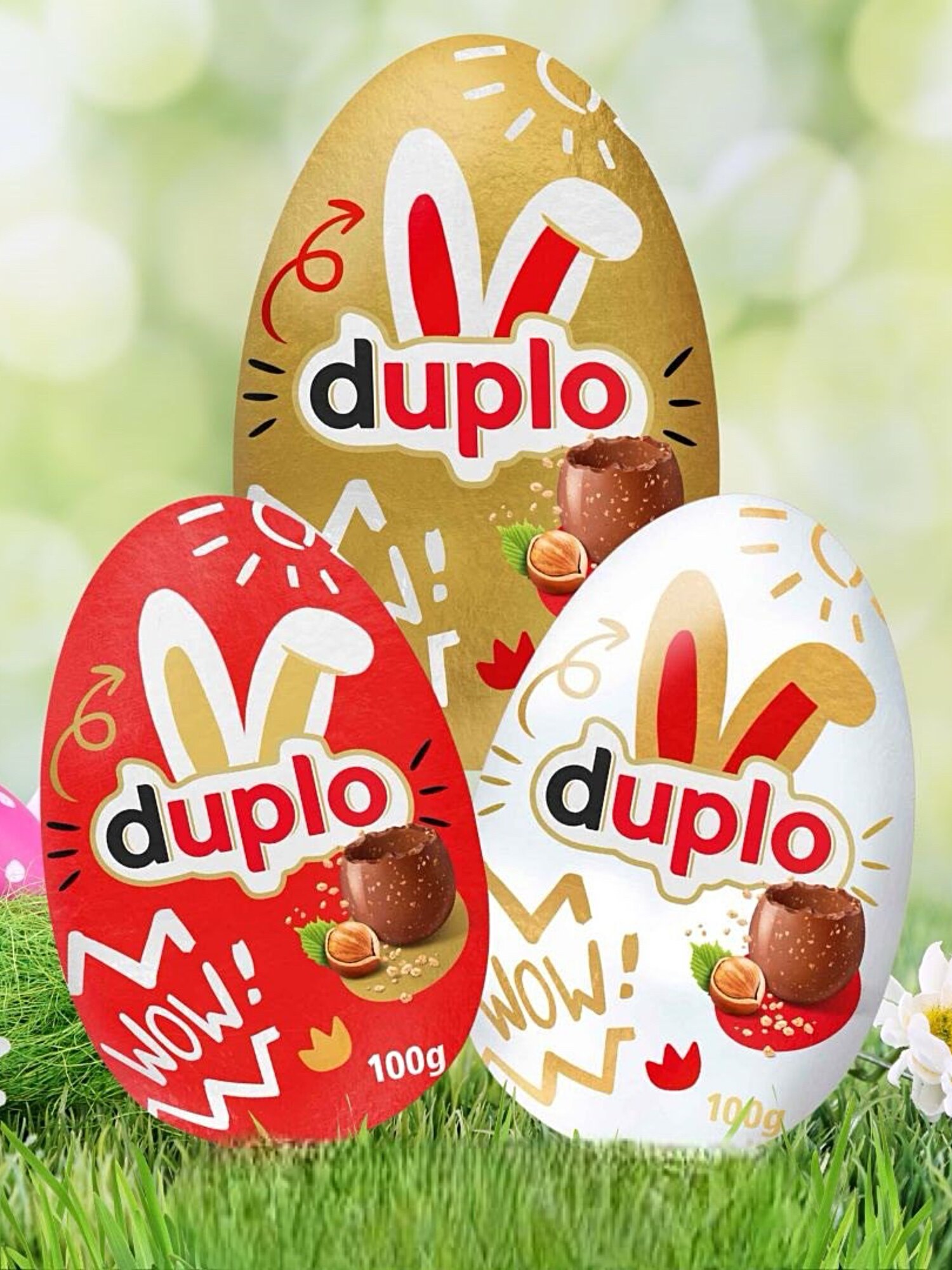Ferrero Duplo Chocolate Eggs /Дупло Шоколадное яйцо, 100г х 3 шт (Германия)