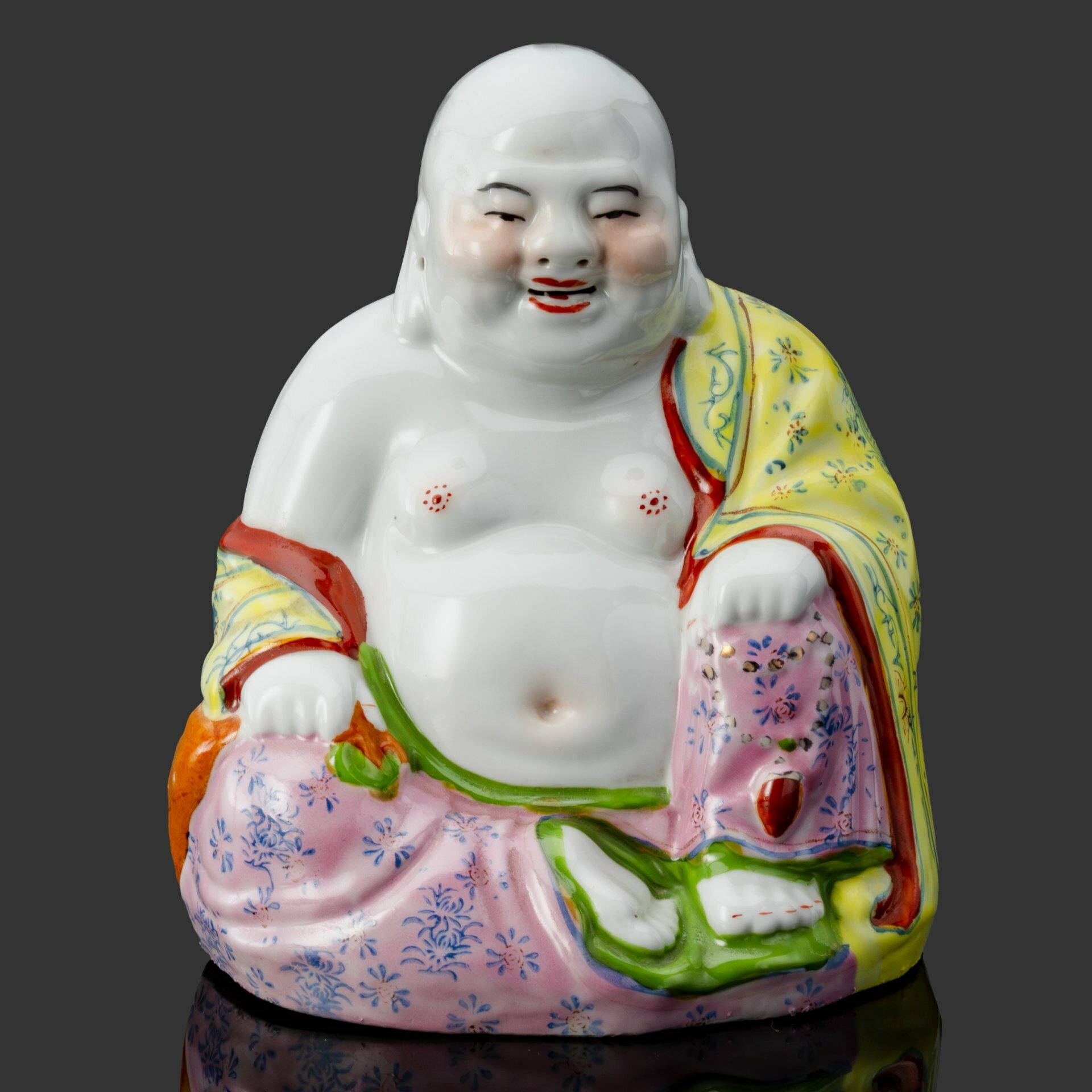 Статуэтка "Хотей" (божество счастья, веселья, благополучия и достатка), фарфор