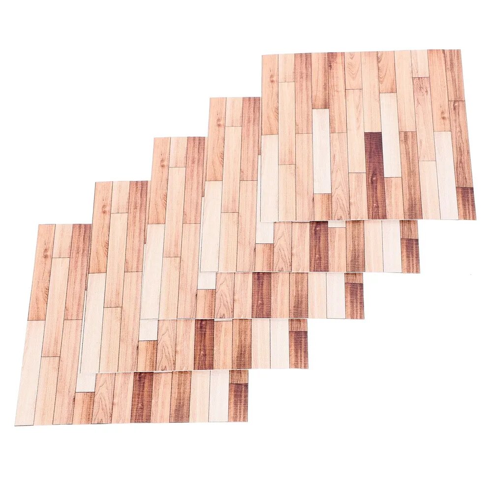 Наклейки для создания атмосферы натурального дерева в кукольном доме, 5 шт, размер 10 10 0,05 см