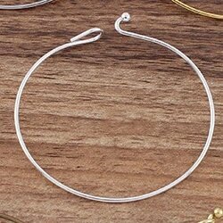 Металлические основы для браслетов BoYuTe латунные 64*1,4 мм 20 шт Brass Material, Silver Plated