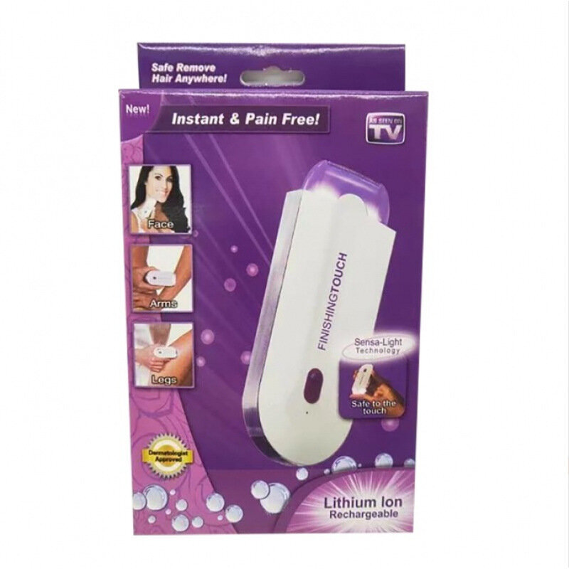 ТВ-продукт для международной торговли: устройство для удаления волос с синим светом Finishing Touch, сенсорная бритва, лазерный эпилятор для женщин.