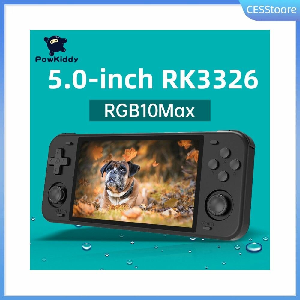 Портативная консоль Powkiddy RGB10 MAX, 5", 64 ГБ, 22000 игр