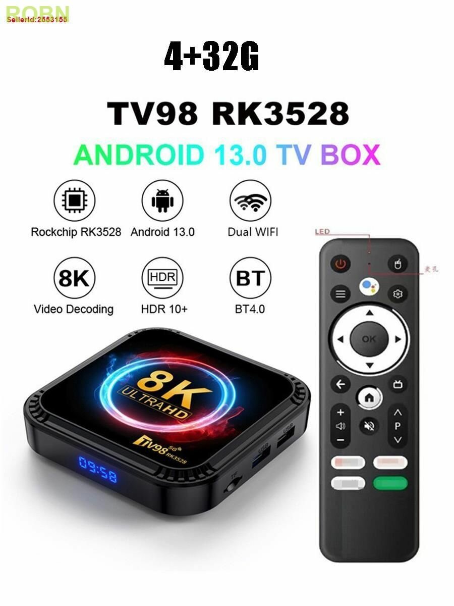 ТВ-бокс TV98 RK3528 ATV на базе Android 13 с поддержкой 8K и 5G Wi-Fi, Система караоке-