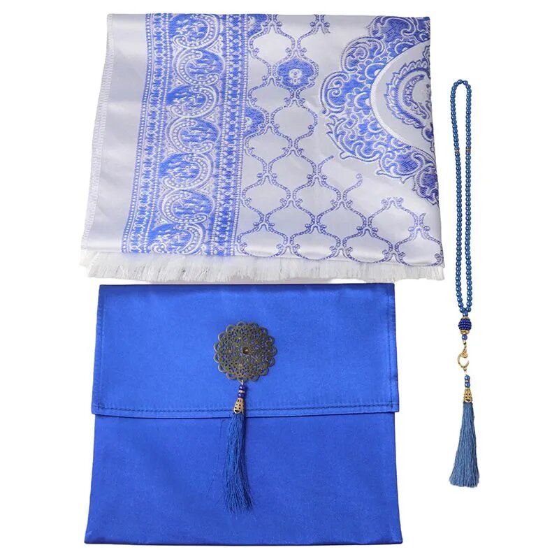 3 штуки/комплект Мусульманский молитвенный коврик Набор дорожных переносных сумок Подарки на Рамадан