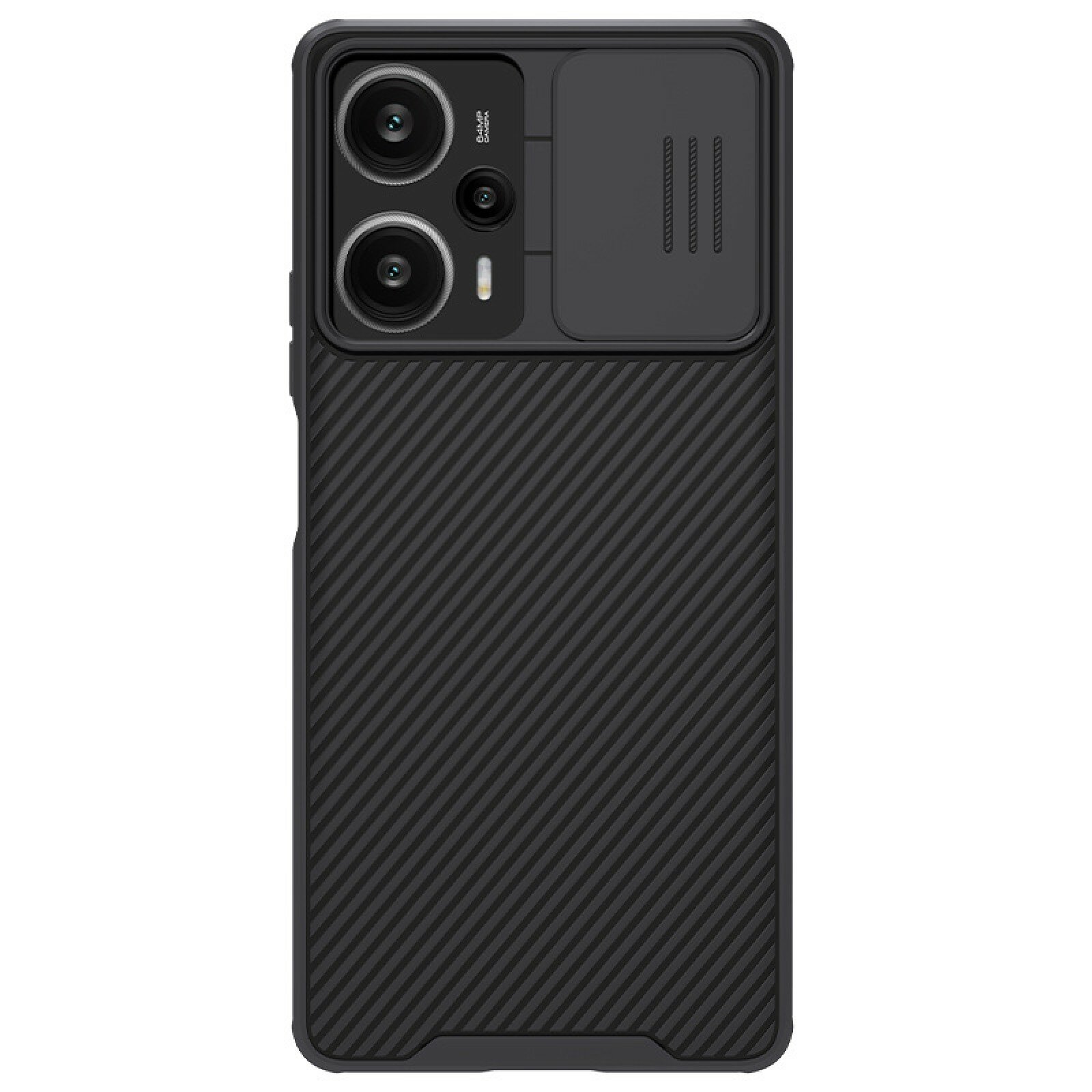Чехол MyPads для Xiaomi Redmi Note 12 Turbo и Poco F5 с защитой камеры из прочного пластика, черный