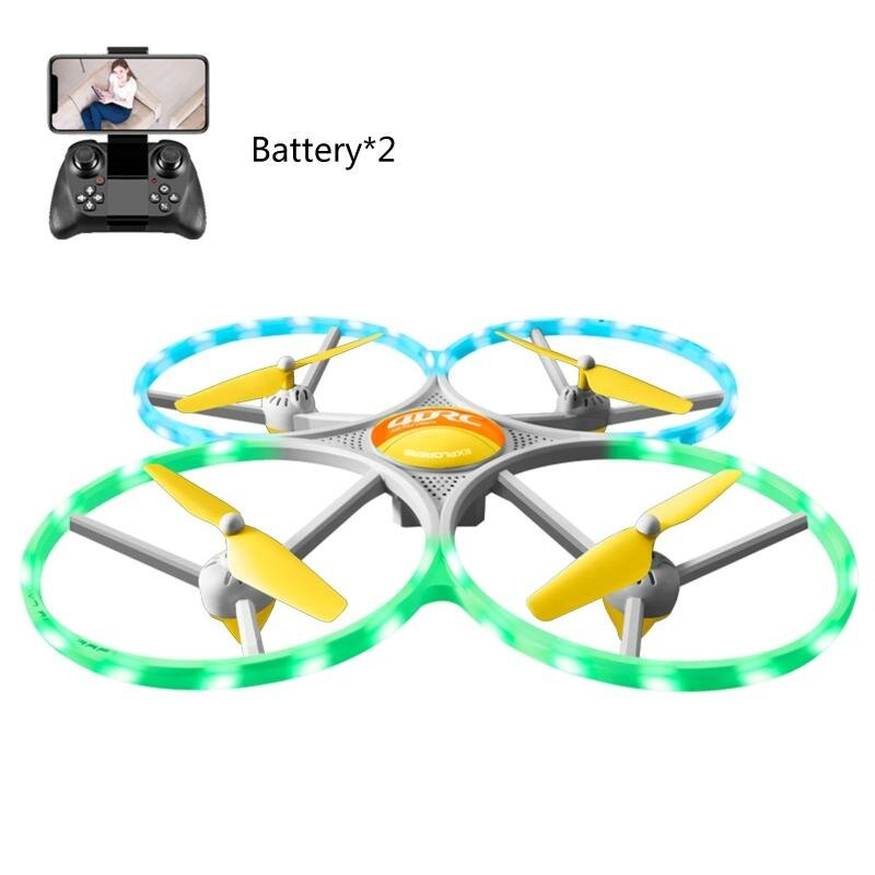 Беспилотник для аэросъёмки с передачей видео в реальном времени, Оранжевый 4K - Двойное электричество