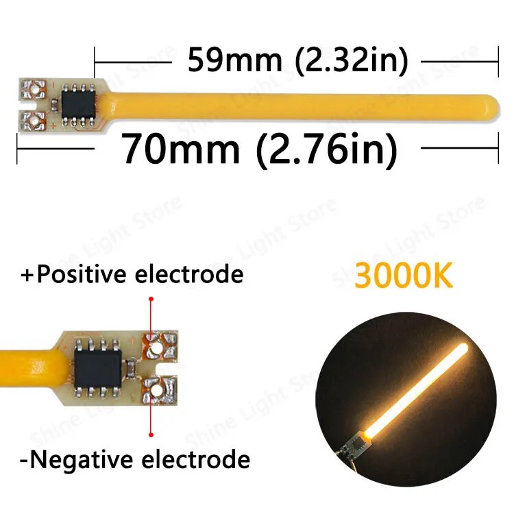 DT&ZM 5-режимный светодиодный метеоритный дождь 70 мм 3000K 70mm, 3-5V 3pcs