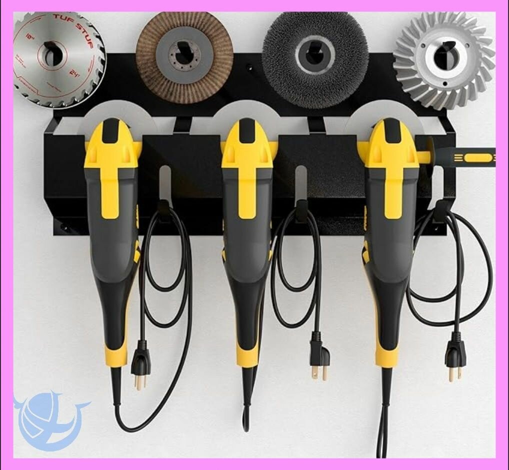 Настенный кронштейн для надежного хранения угловой шлифовальной и полировальной машины, эксклюзивная подставка и стеллаж для гаражного либо мастерского инструмента, комплект 1 штука