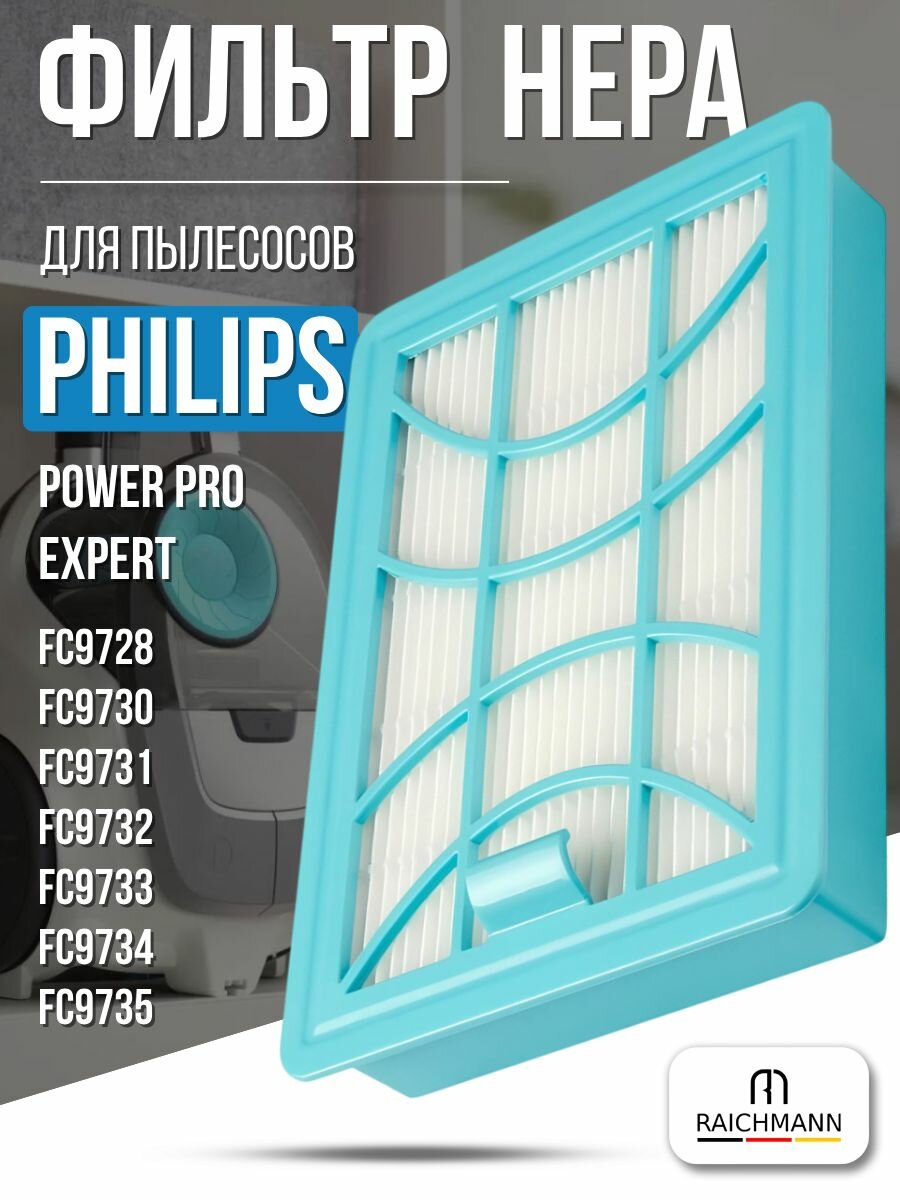 HEPA фильтр для пылесоса Philips PowerPro Expert тип CP0616 серия FC9728, FC9730, FC9731, FC9732, FC9733, FC9734, FC9735