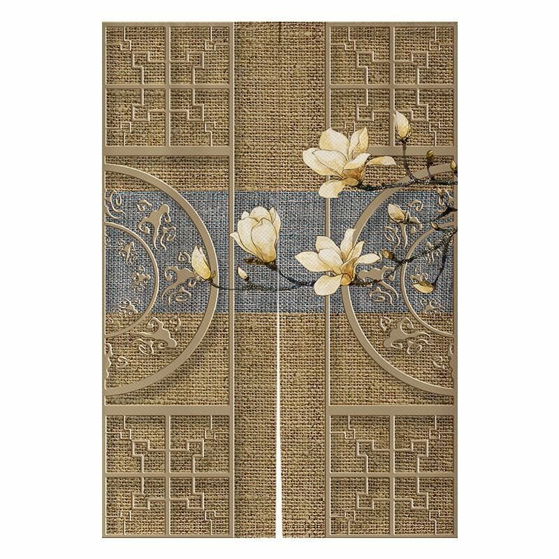 Китайская занавеска в стиле дзен для декора спальни и гостиной, перегородка для входа, подвесная занавеска для чайной комнаты, тканевая занавеска без сверления, изготовление на заказ.