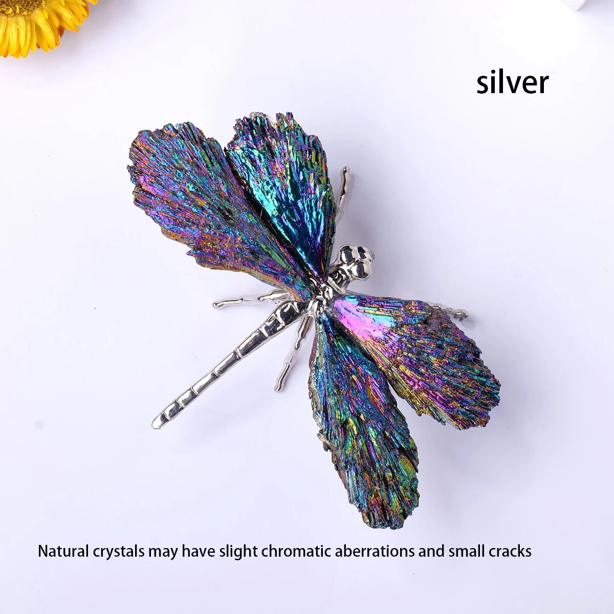 1 шт. натуральный хрустальный гальванический Турмалин колоер перчатая Стрекоза креативное зеркальное лечебное украшение подарок