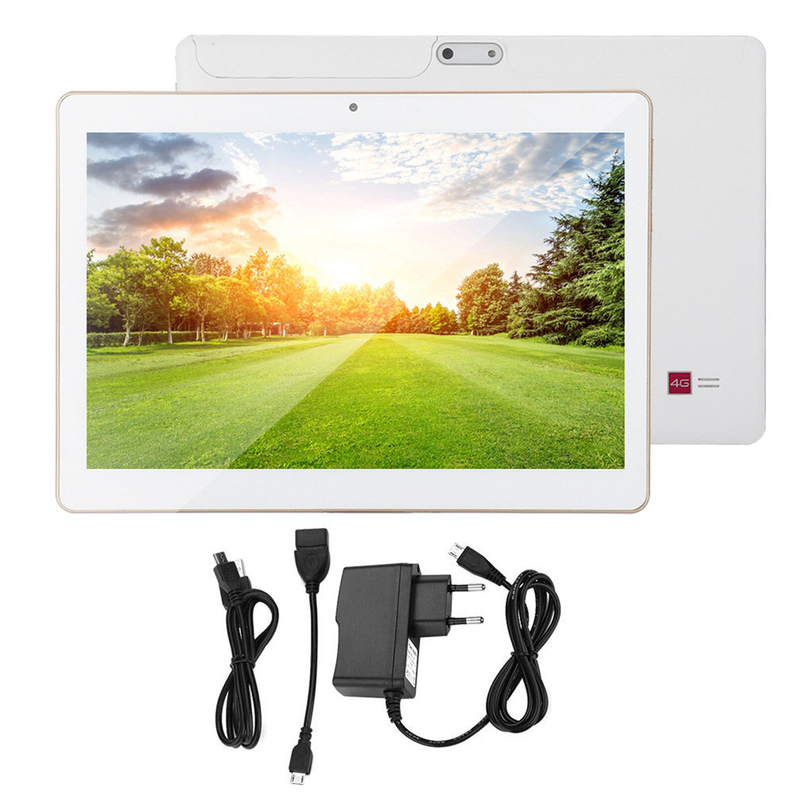 Планшет MYKT6582 10 HD, золото, Android 4.4, белый, 1 ГБ ОЗУ + 16 ГБ ПЗУ 16G