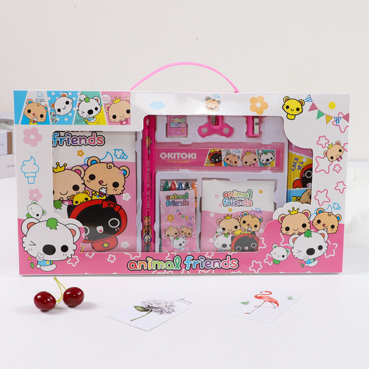 Подарки и призы для учеников начальной школы, школьные принадлежности, наборы канцелярских товаров к началу учебного года, подарочные наборы канцелярских товаров с мультяшными персонажами, оптовая продажа креативных канцелярских товаров.