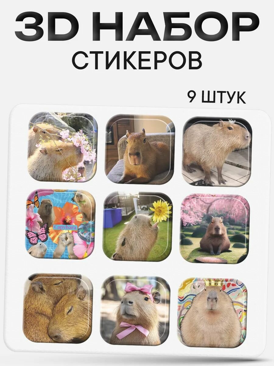 3D стикеры на телефон капибара