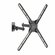 Kromax CORBEL-7 Black Наклонно-поворотный кронштейн (VESA75-400, 22-65", 30кг)
