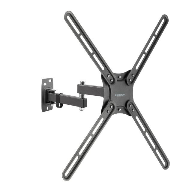 Kromax CORBEL-7 Black Наклонно-поворотный кронштейн (VESA75-400, 22-65", 30кг)