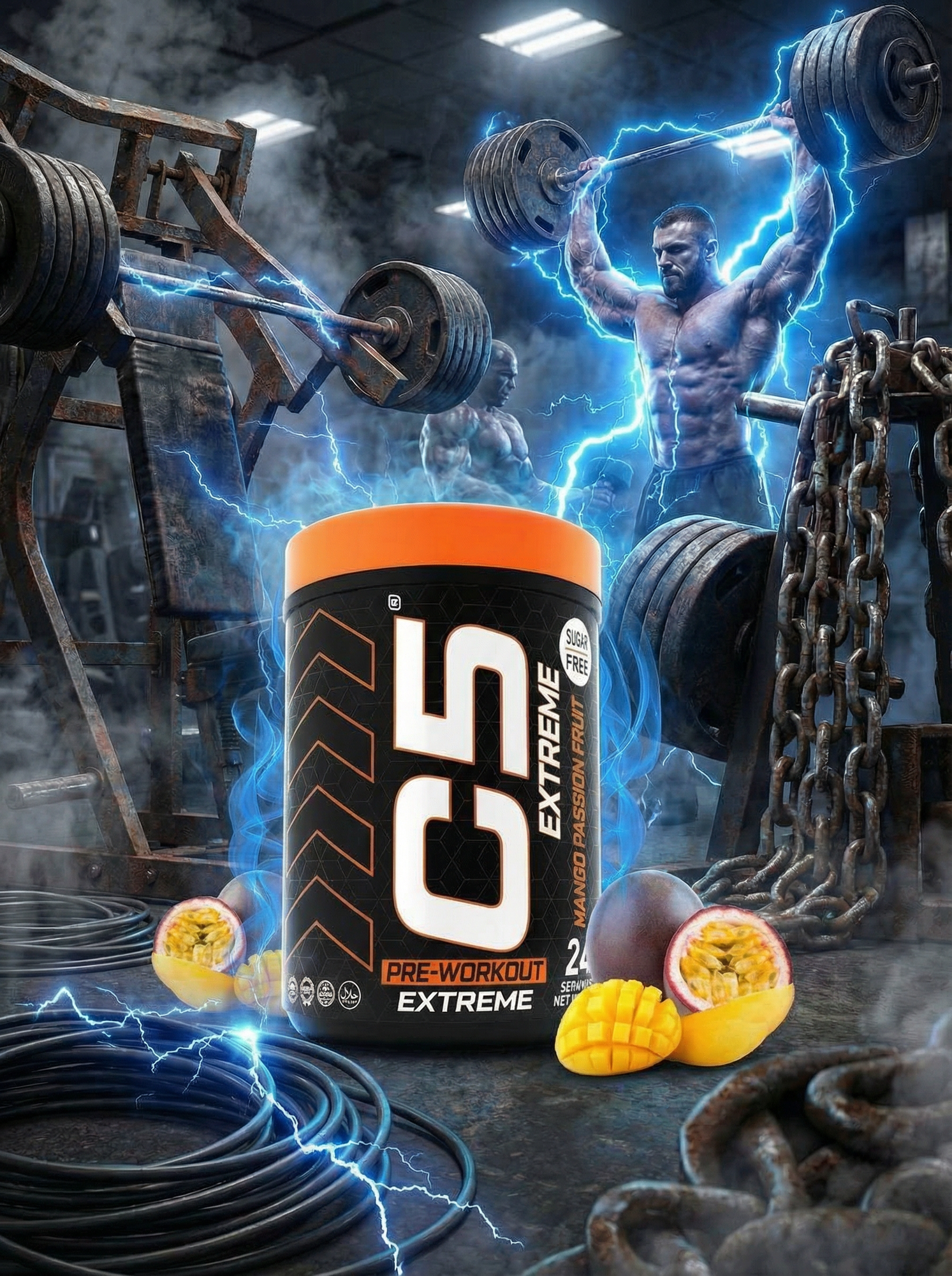 Предтренировочный комплекс C5 EXTREME, маракуйя-манго, 336г/24 порции