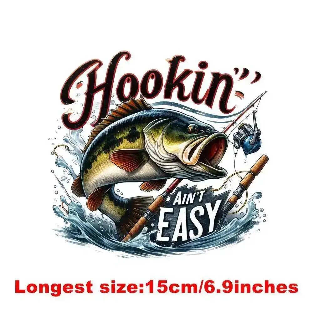 Наклейка на одежду "Hookin' Ain't Easy", 15см, YTH0480-6