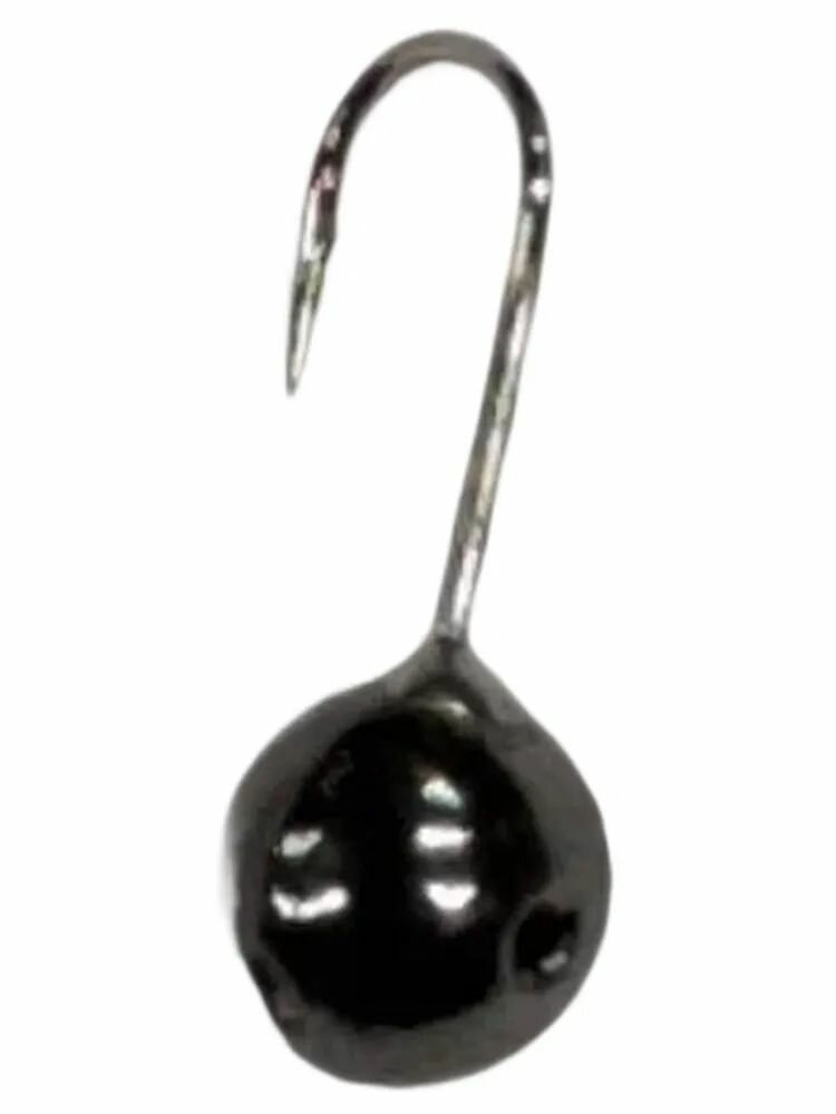 Мормышка вольфрамовая, форма Шар с отверстием цвет: Черный(никель) 4.5мм 0.8/0.85гр 10шт
