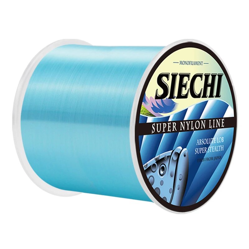 SIECHI нейлоновая рыболовная леска 500 м 2-35LB Синий, 2.0, Blue