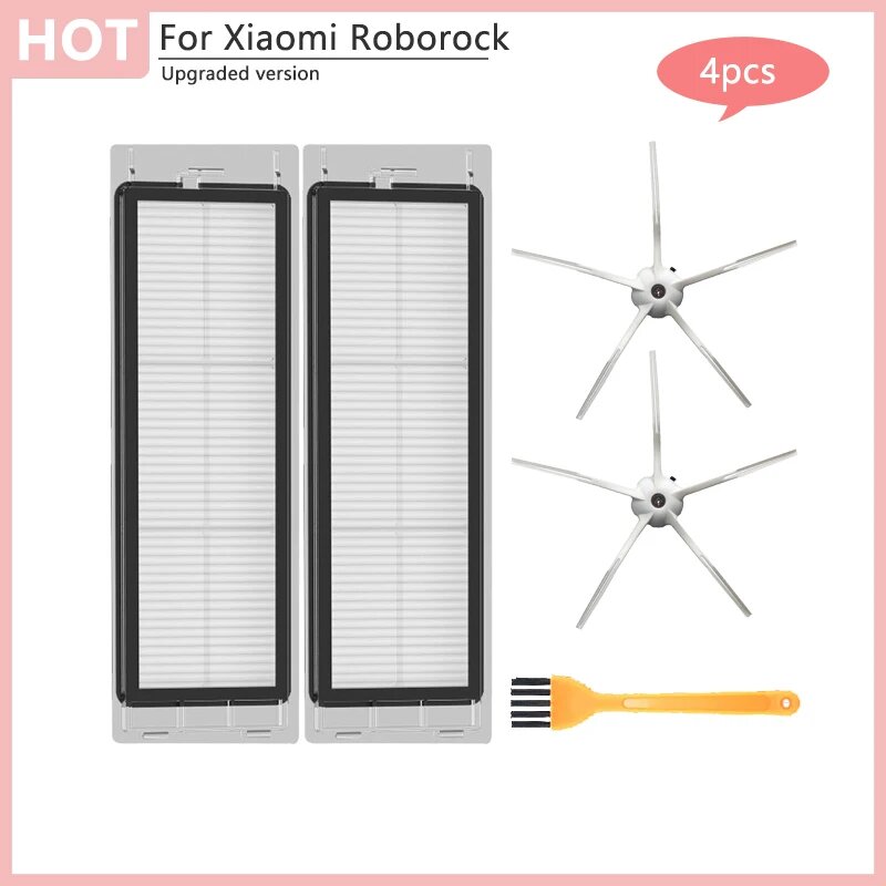 Комплект для Xiaomi Roborock: фильтры, щетки, 4pcs