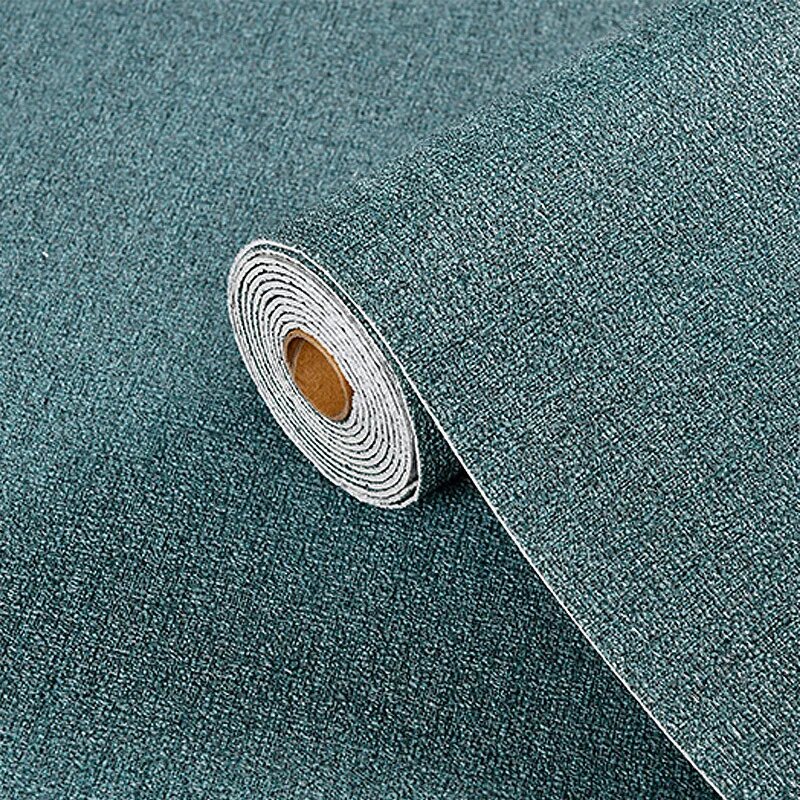 Виниловые обои Flax Dark green, 50x10м, звукоизоляционные